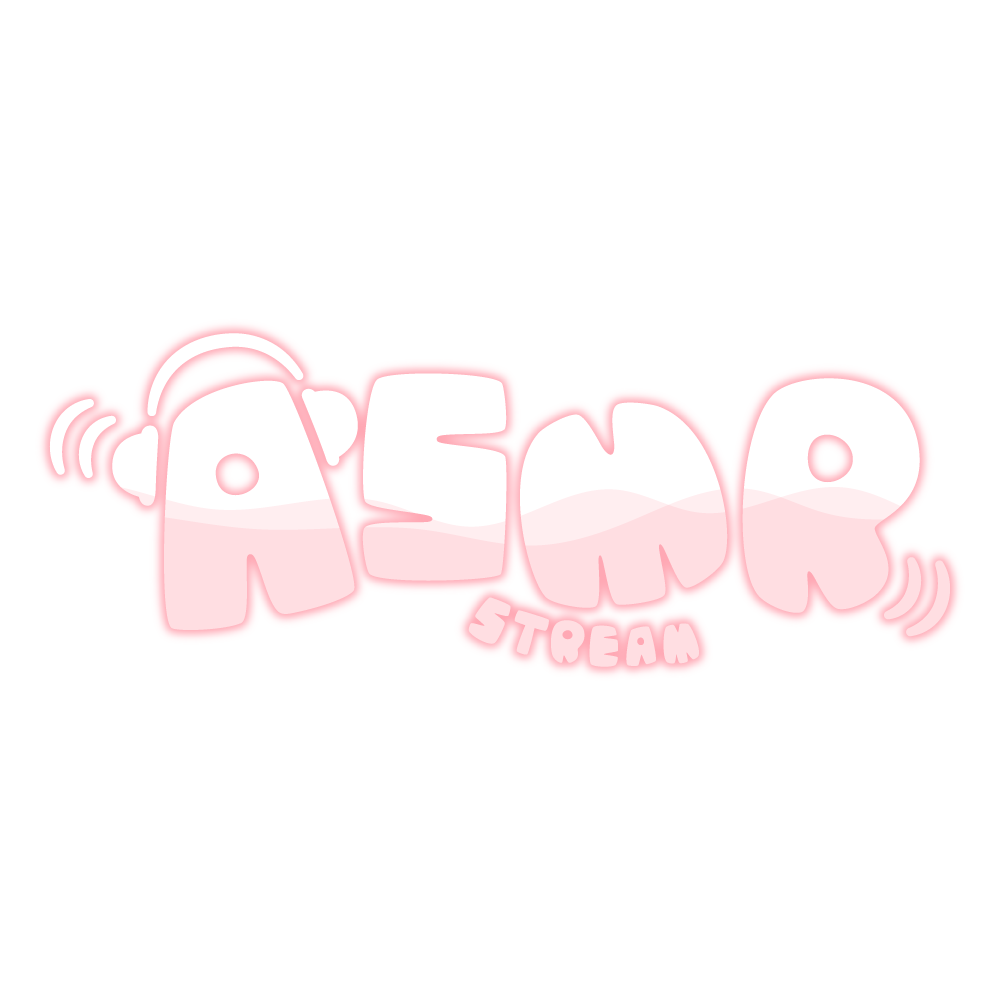 ポップなヘッドセットのasmr ロゴ 【フリー素材・サムネ素材】睡眠導入 Design Template ずかしのず